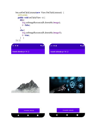 Practical 14 android.docx | Operating Systems | Computer Software and Applications