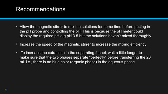 Presentation about organic phase and aqueous phase separation | PPT ...