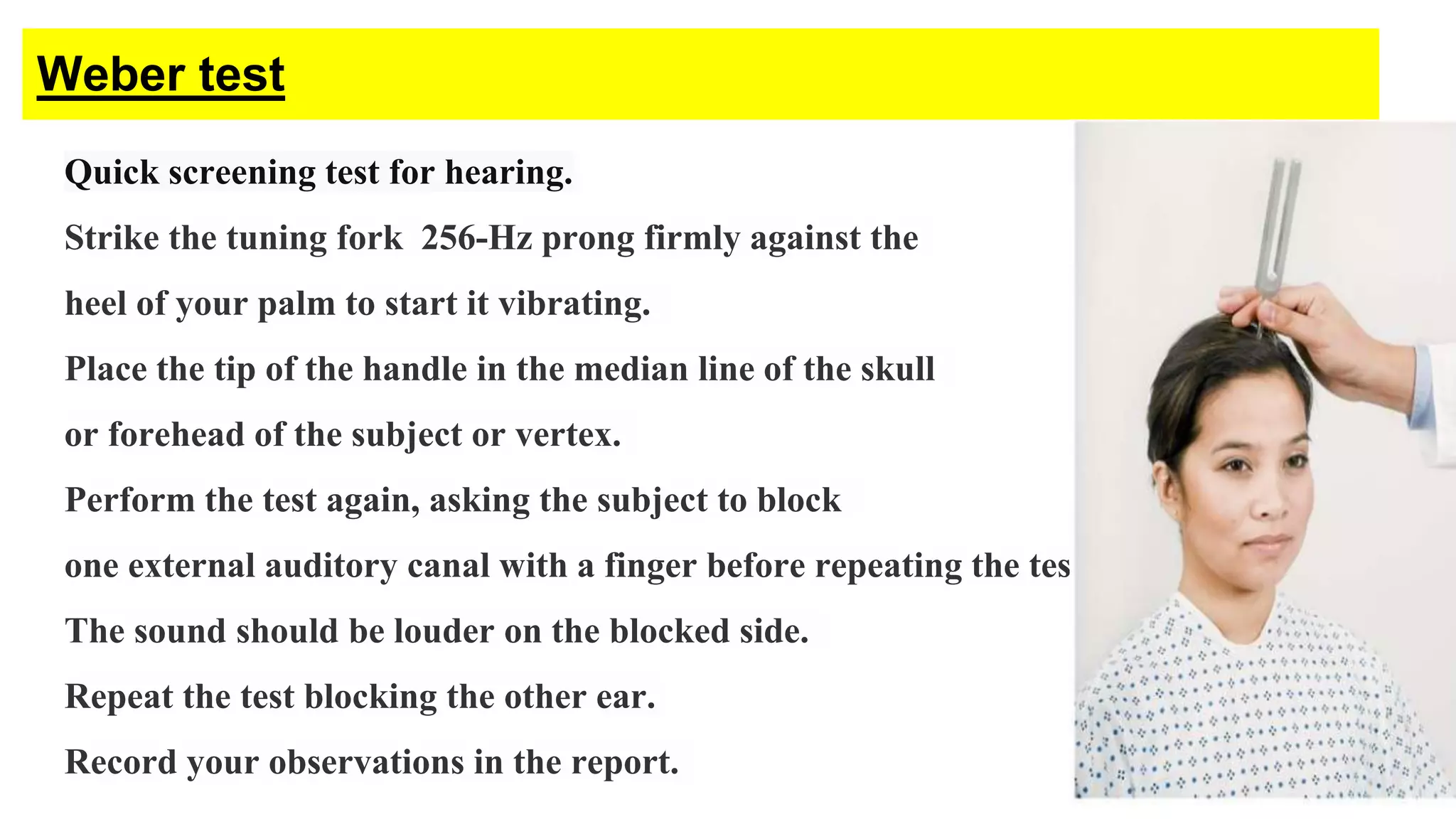 Practical 21 Hearing tests | PPTX