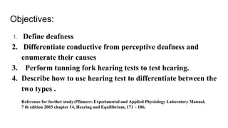 Practical 21 Hearing tests | PPTX