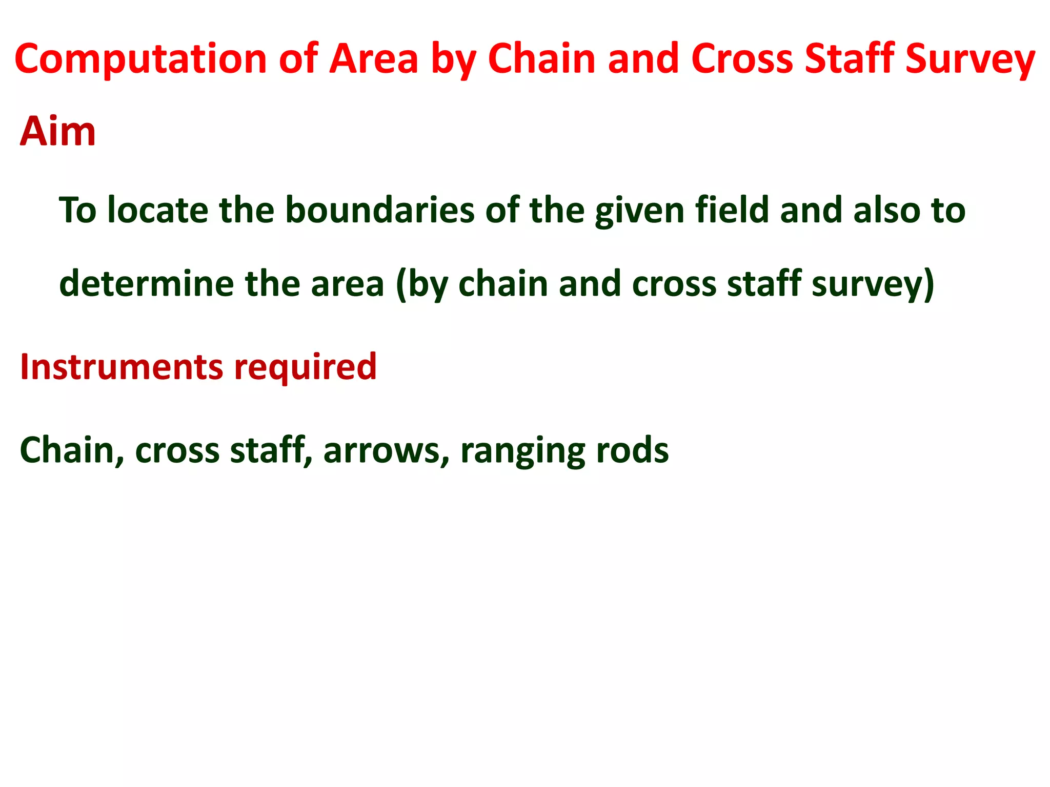 Practical 2 Chain and Compass Surveying - Computation of areas.ppt
