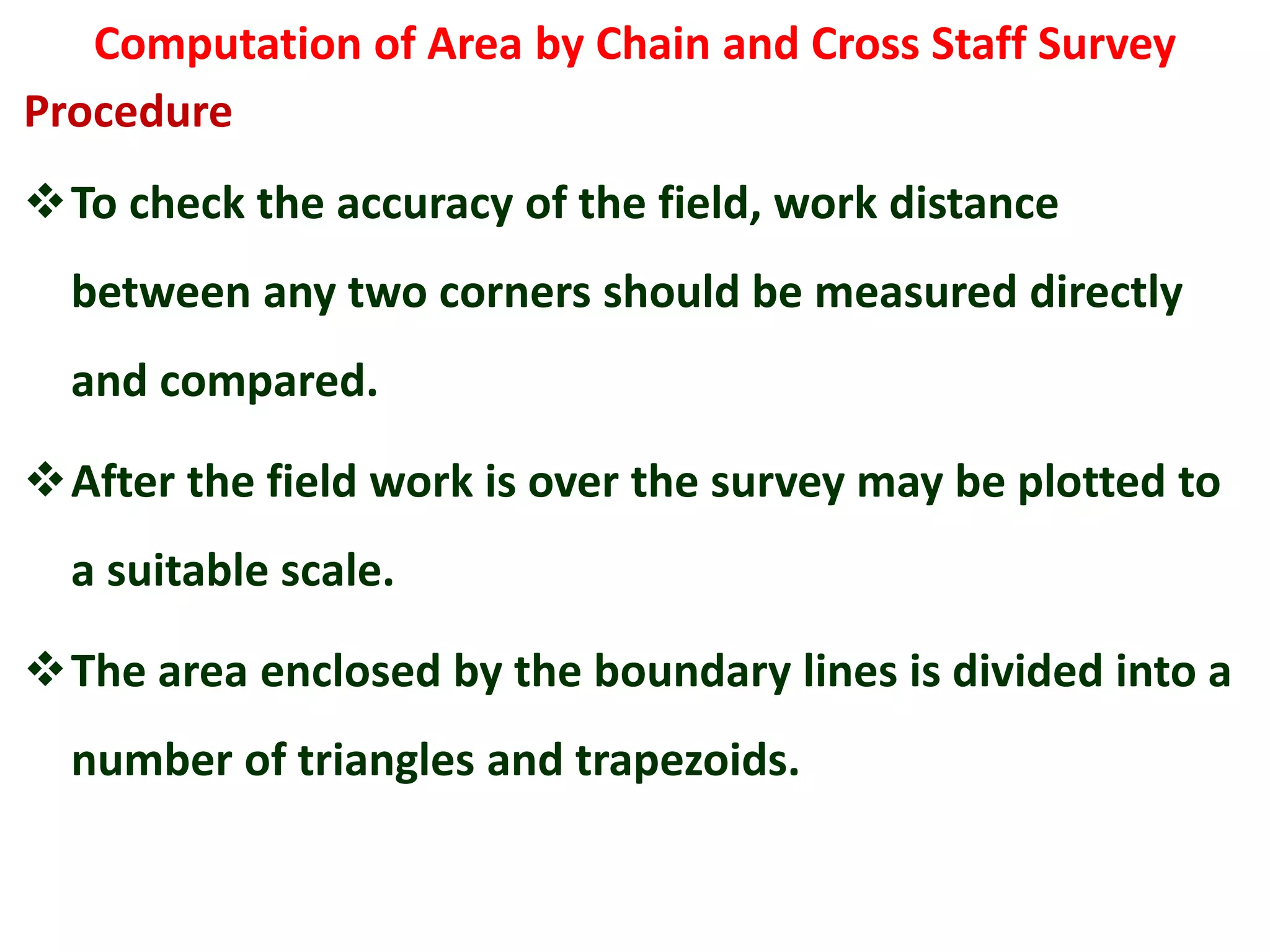 Practical 2 Chain and Compass Surveying - Computation of areas.ppt