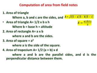 Practical 2 Chain and Compass Surveying - Computation of areas.ppt