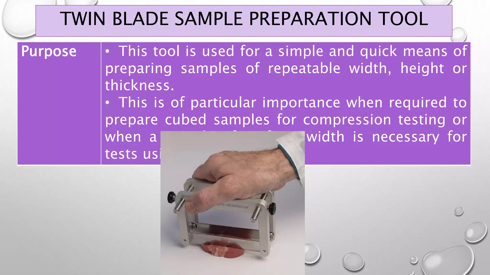Texture analyzer and its accessories | PPTX