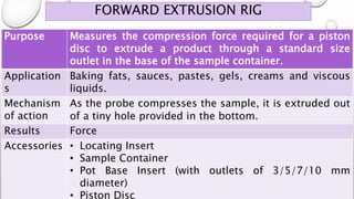 Texture analyzer and its accessories | PPTX