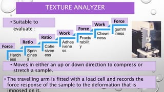 Texture analyzer and its accessories | PPTX