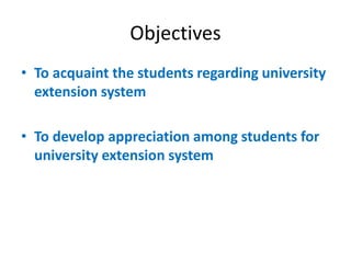 Practical 2 university extension system | PPTX