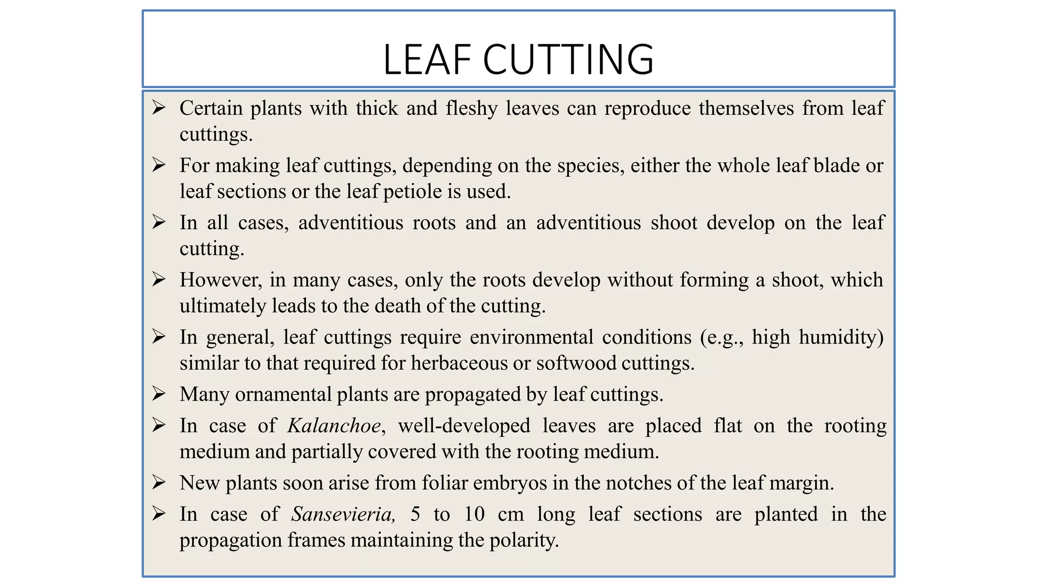 Cutting propagation | PPTX