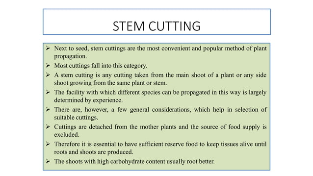 Cutting propagation | PPTX