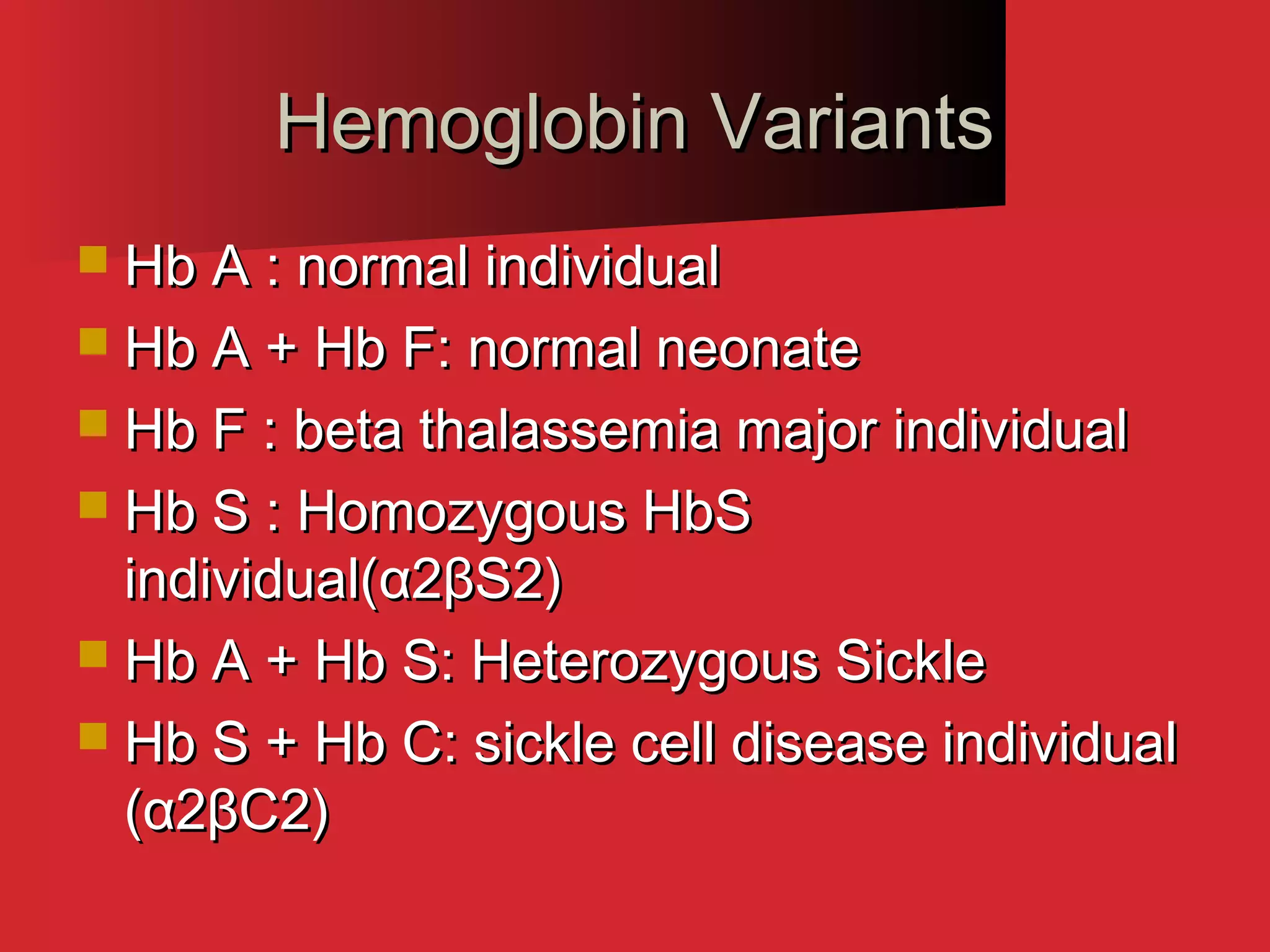 Hemoglobin Electrophoresis (Biochemistry) | PPT