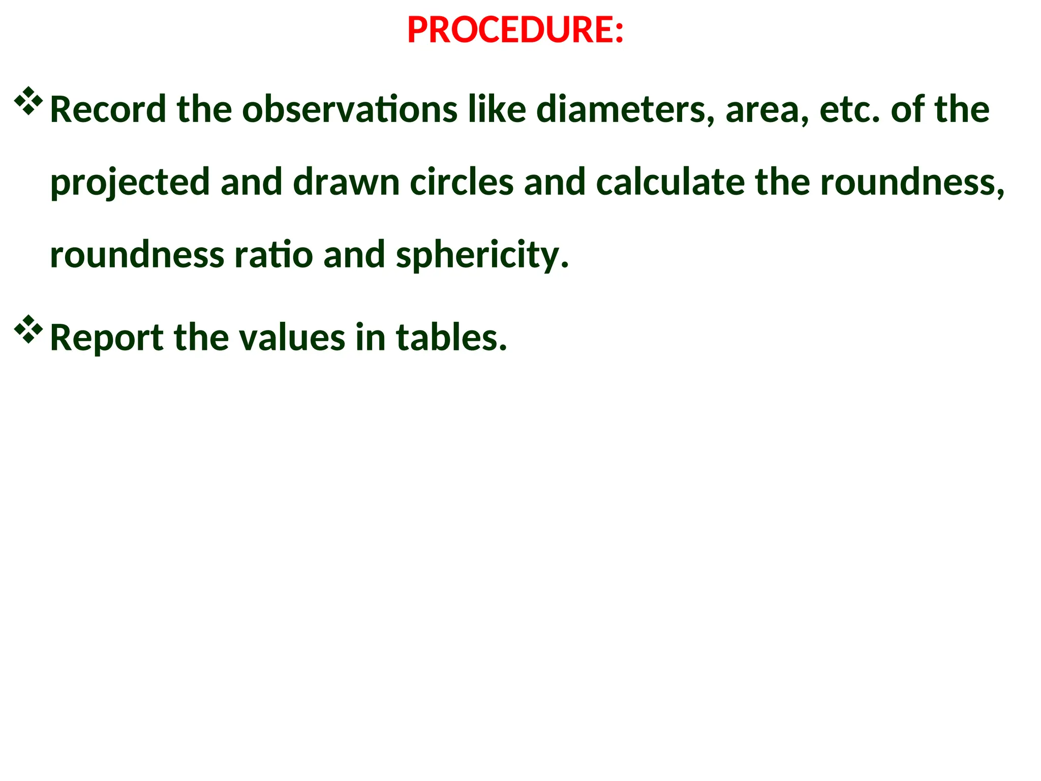 Practical 4 Experiment on determination of shape and size of the cereal ...