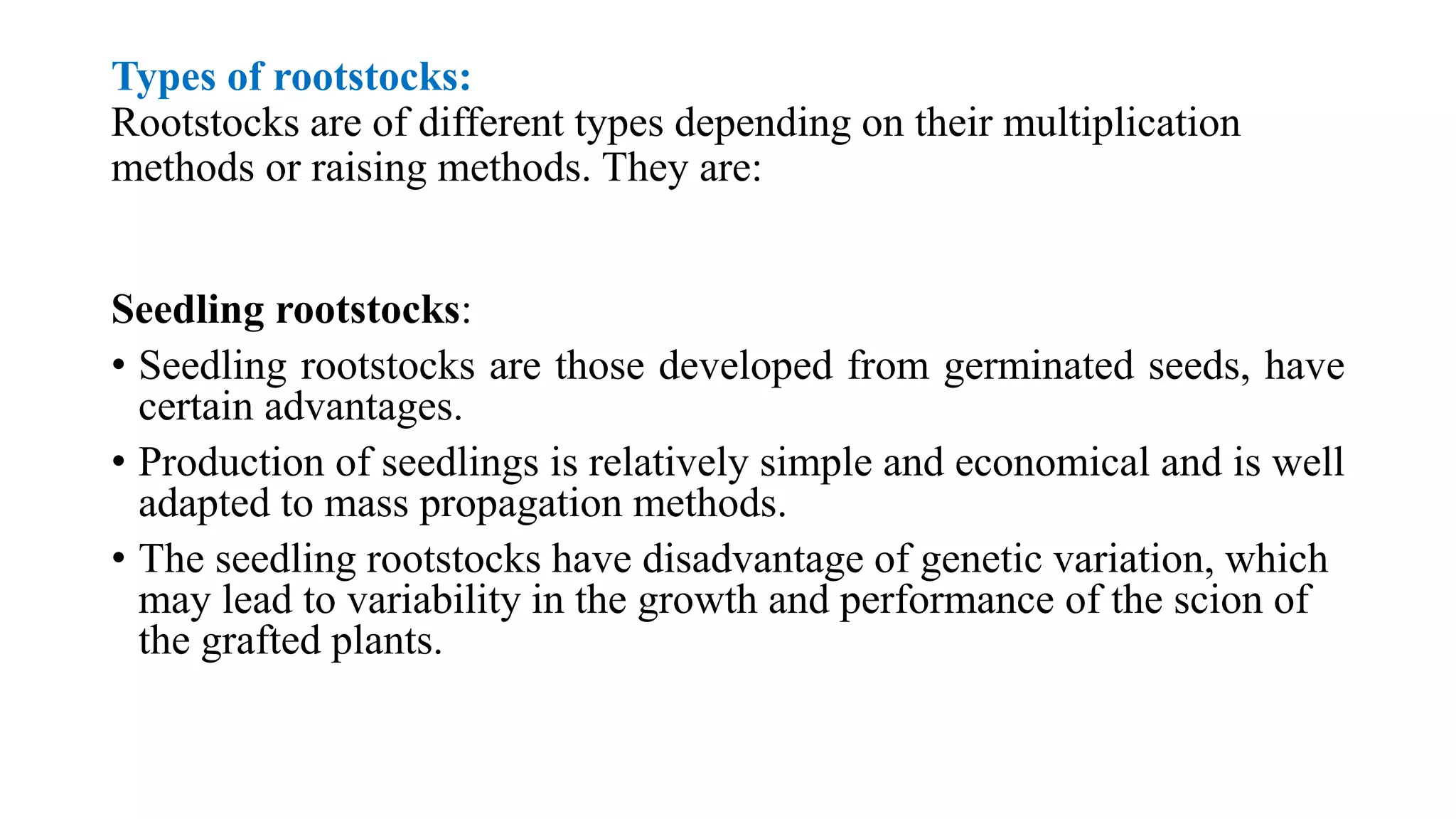 rootstock in fruit crops | PPTX