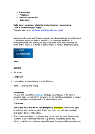 Practical 5 CLIL | PDF