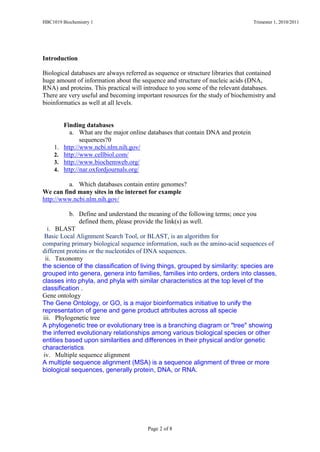 Practical 7 dna, rna and the flow of genetic information5 | DOC ...