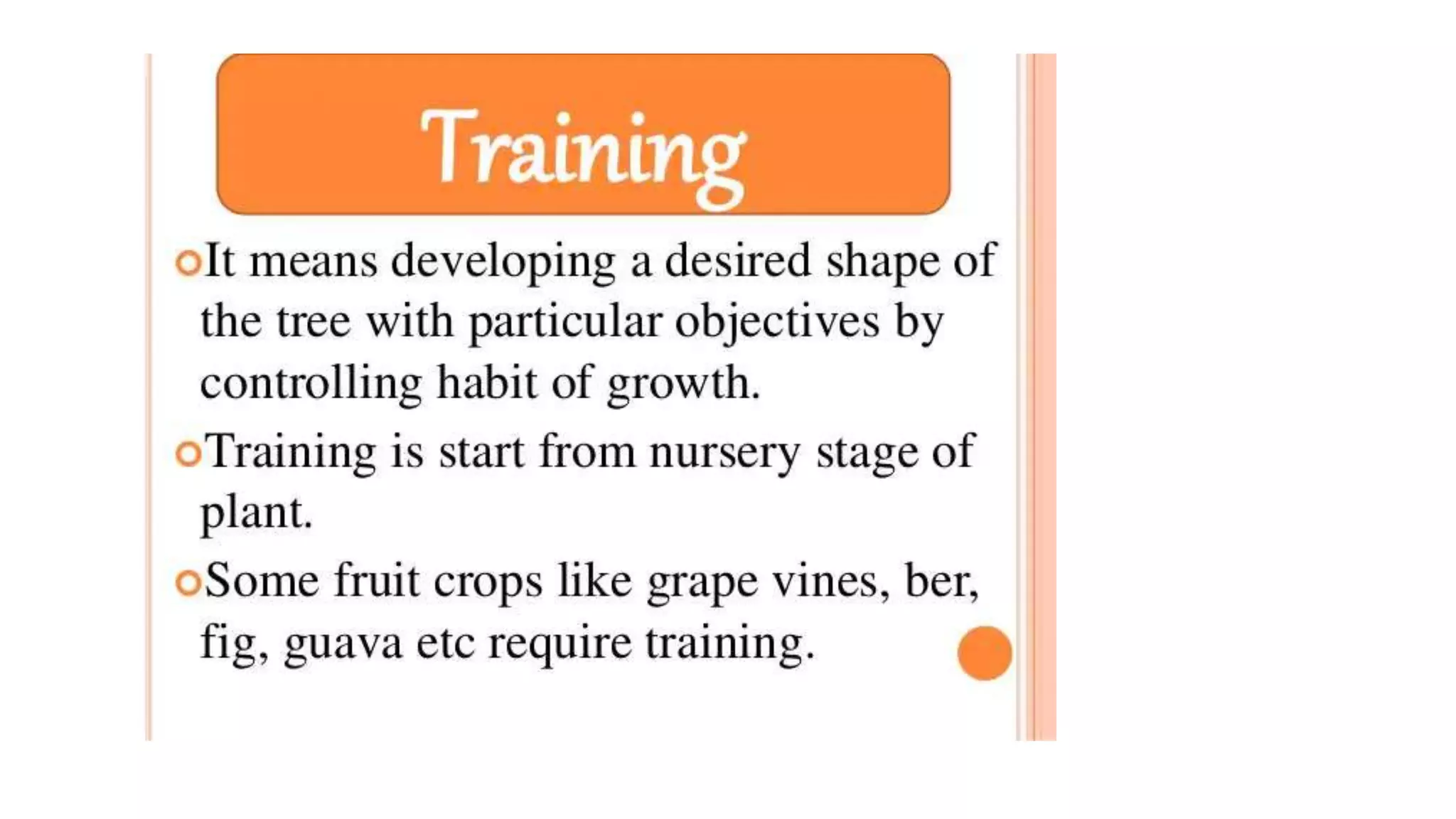 training and pruning in fruit crops | PPTX