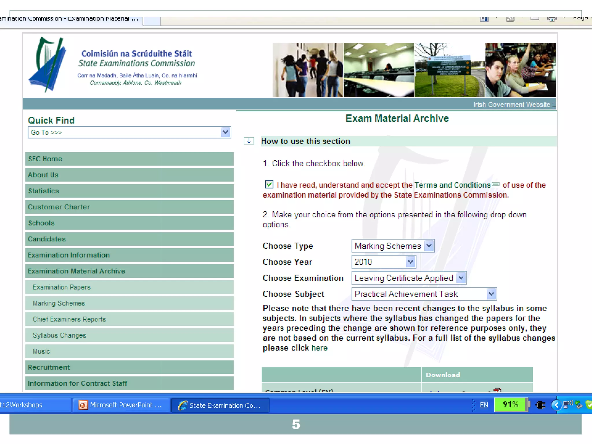 Leaving Cert Applied Inspection, In-service | PPT