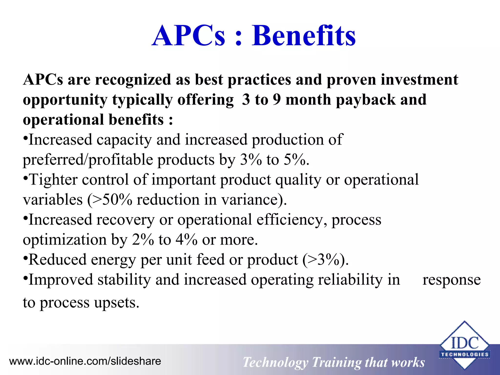 Practical Advanced Process Control for Engineers and Technicians | PPT