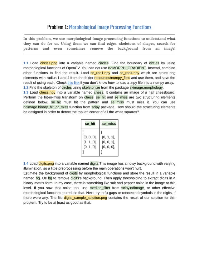 A Hands On Set Of Programming Problems Using Python And Opencv Pdf