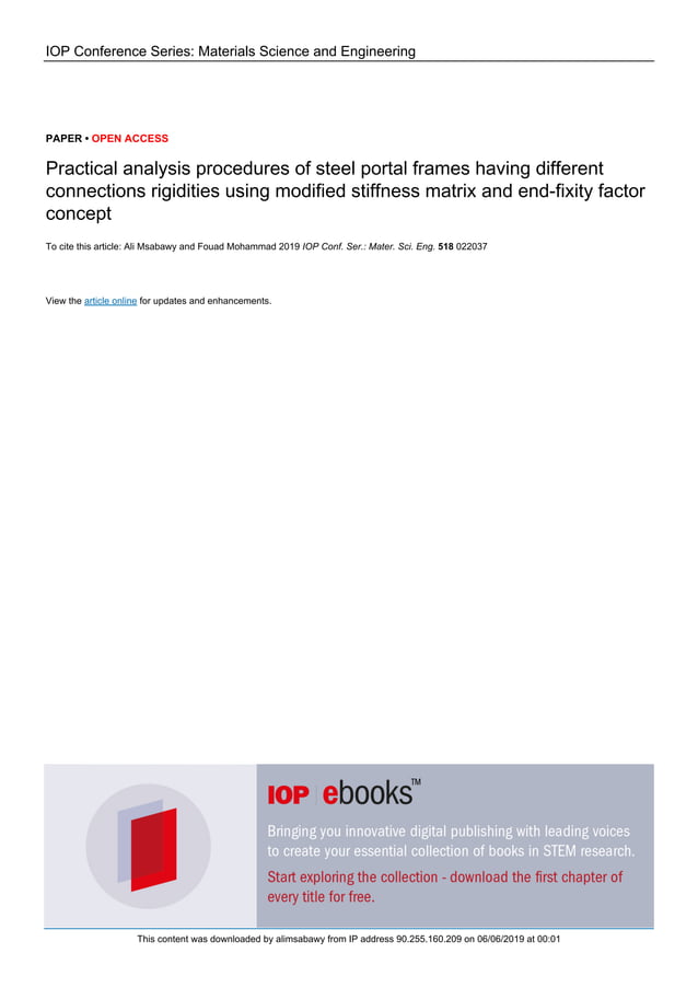 Practical analysis procedures of steel portal frames having different ...