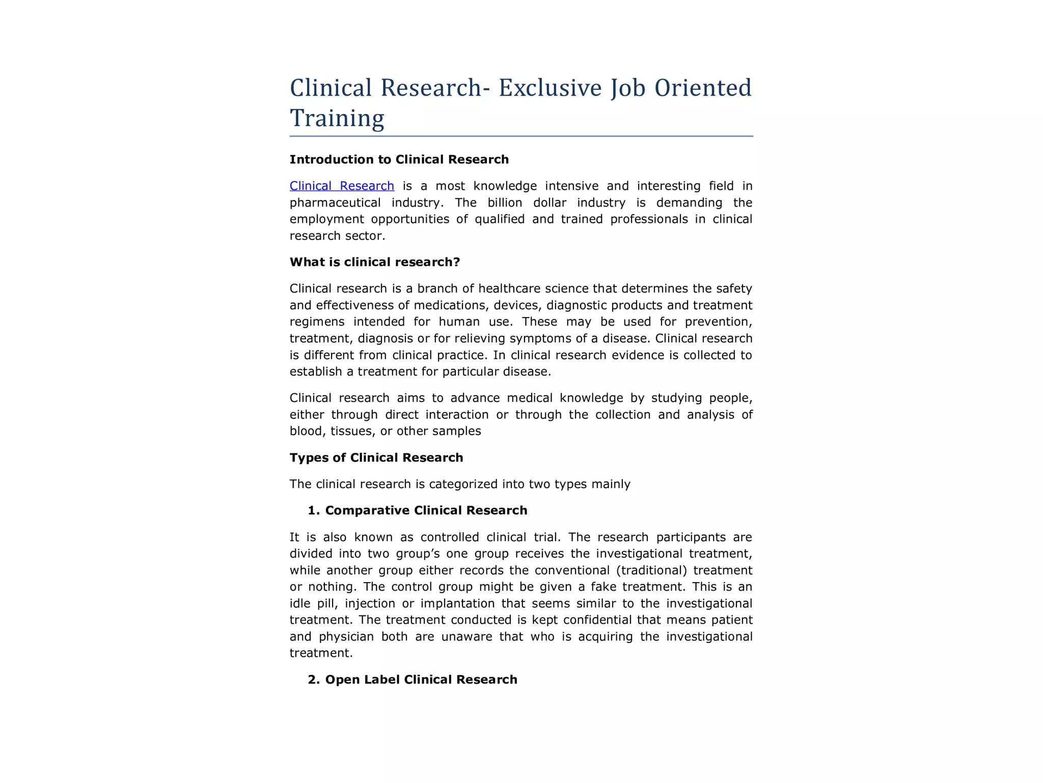 Practical and advanced clinical research course exltech | PPT
