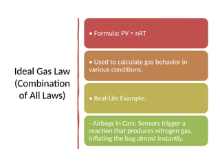 Real Life Application of Gas Laws Grade 10 | PPTX