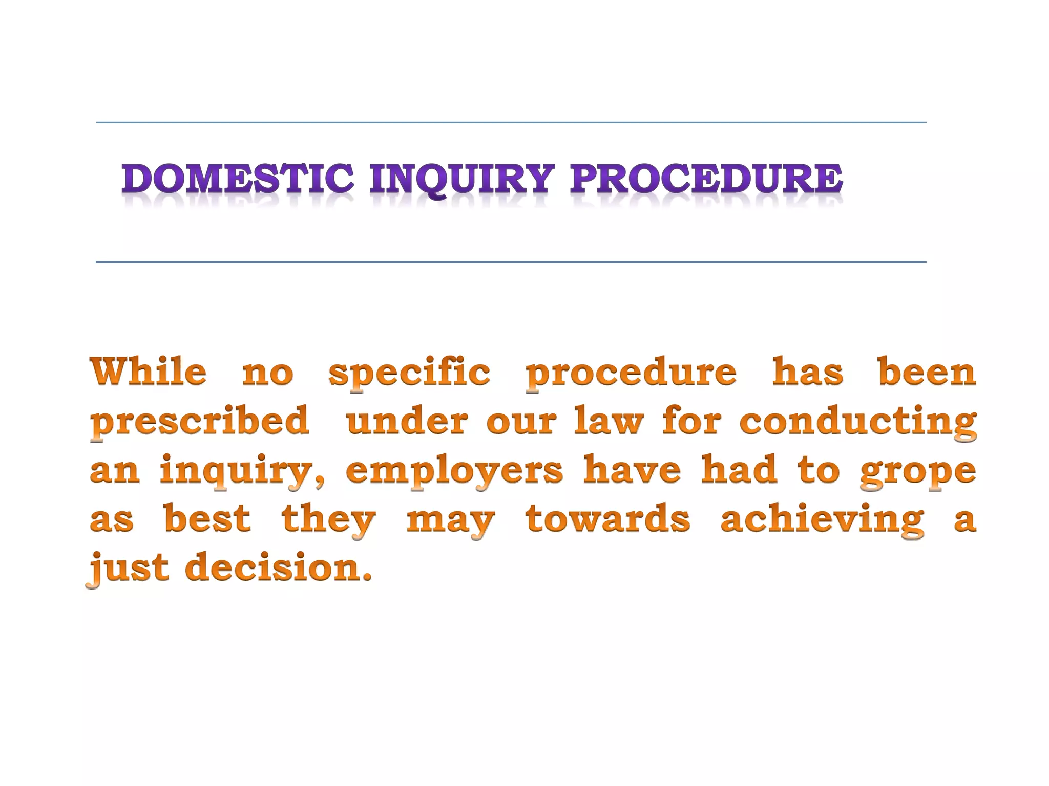Practical Approach In Handling Domestic Inquiry | PPTX