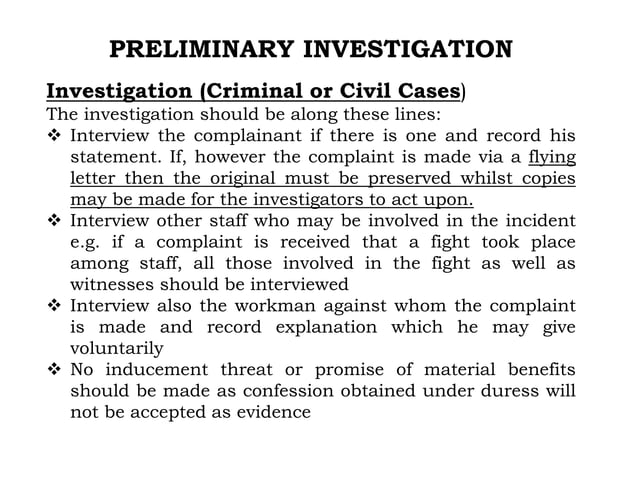 Practical Approach In Handling Domestic Inquiry | PPTX | Law