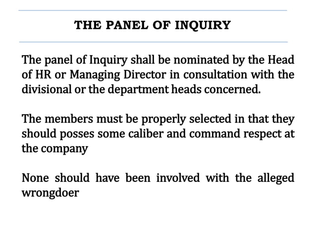 Practical Approach In Handling Domestic Inquiry | PPTX | Law
