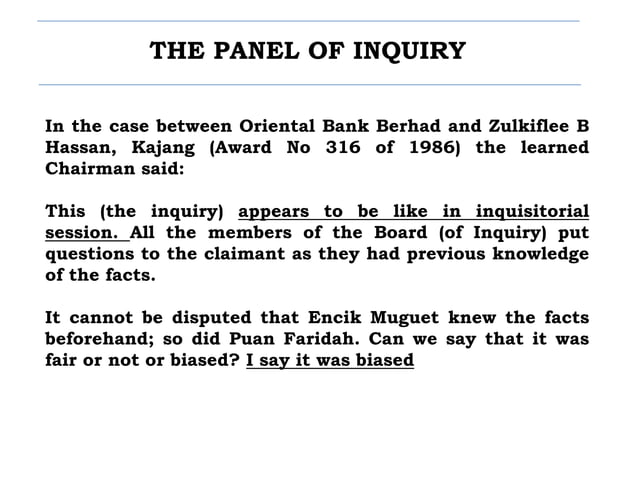 Practical Approach In Handling Domestic Inquiry | PPTX | Law