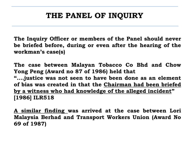 Practical Approach In Handling Domestic Inquiry | PPTX | Law