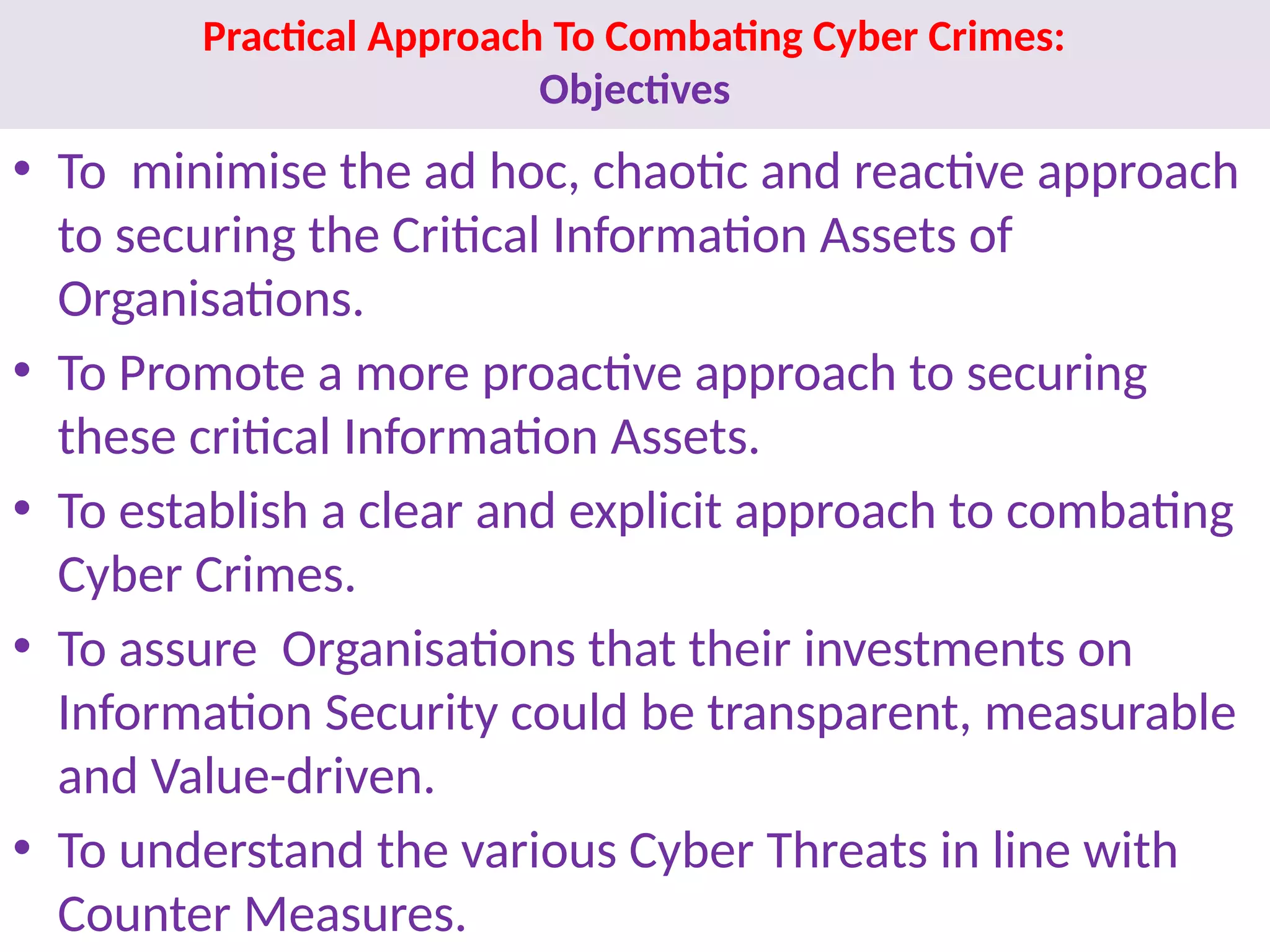 Practical approach to combating cyber crimes | PDF