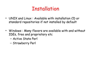 Practical approach to perl day1 | PDF