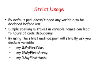 Practical approach to perl day2 | PPT