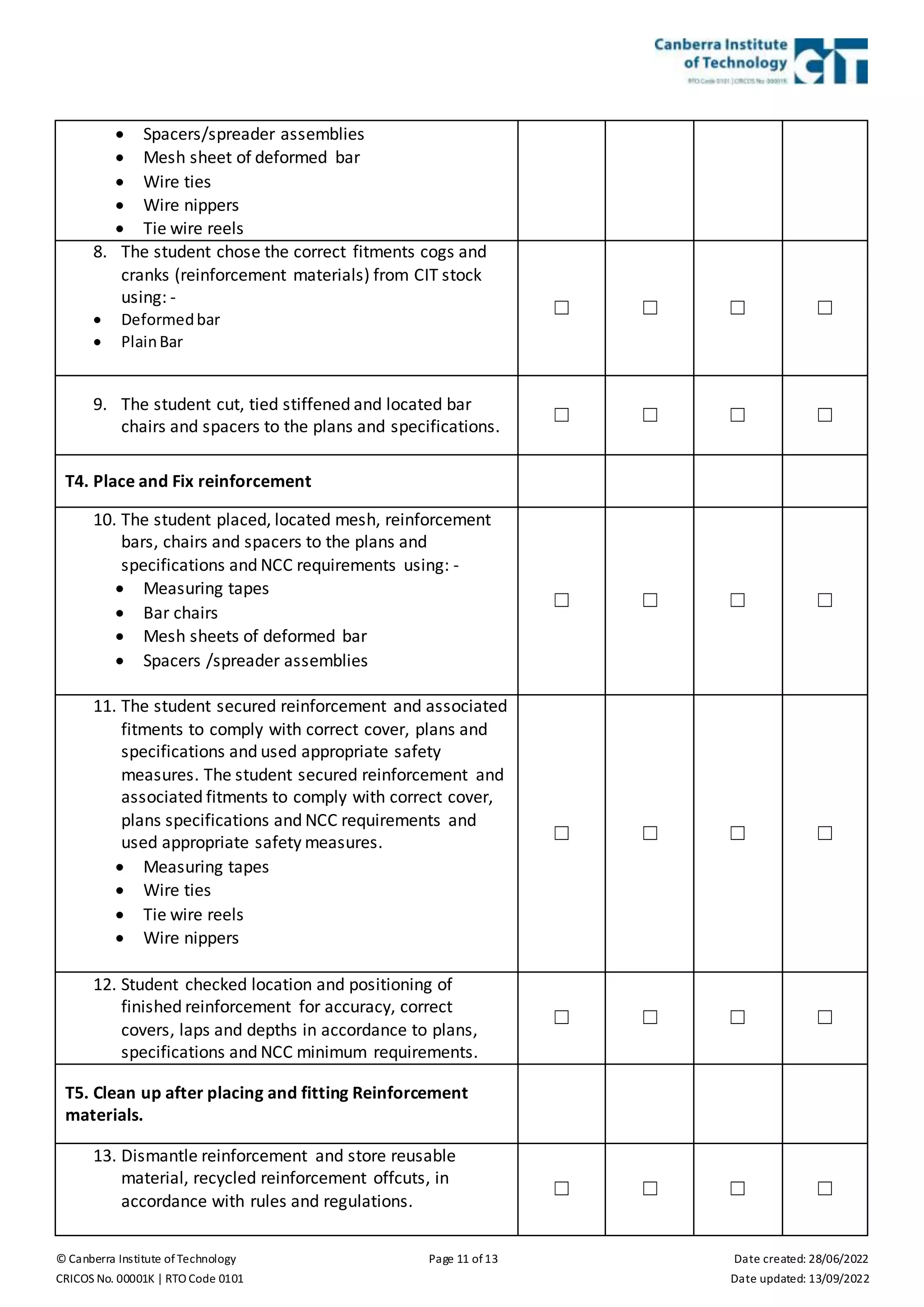 Practical Assessment 2- Reinforcement | DOCX | Educational Assessment ...