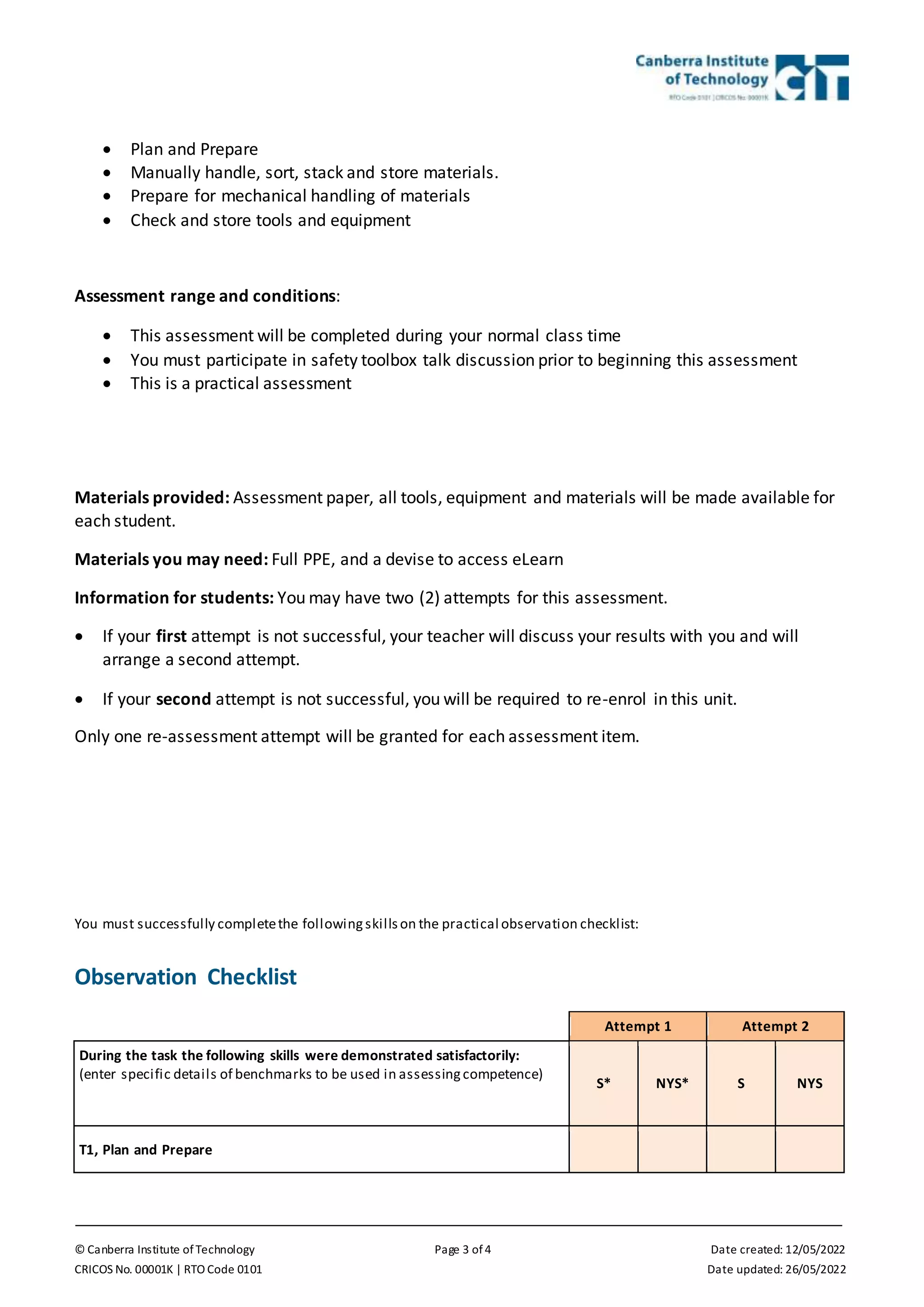Practical Assessment Handle carpentry materials.docx