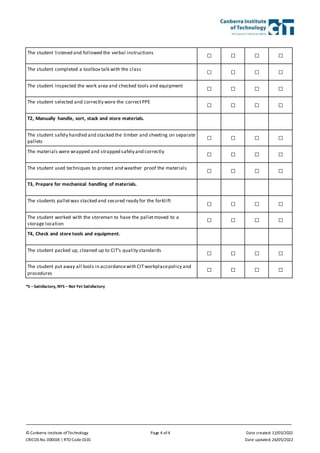 Practical Assessment Handle carpentry materials.docx