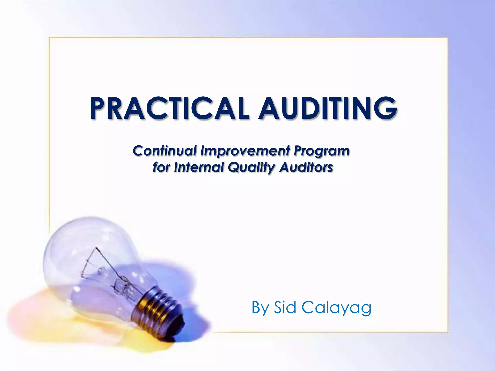 Practical Auditing | PPTX