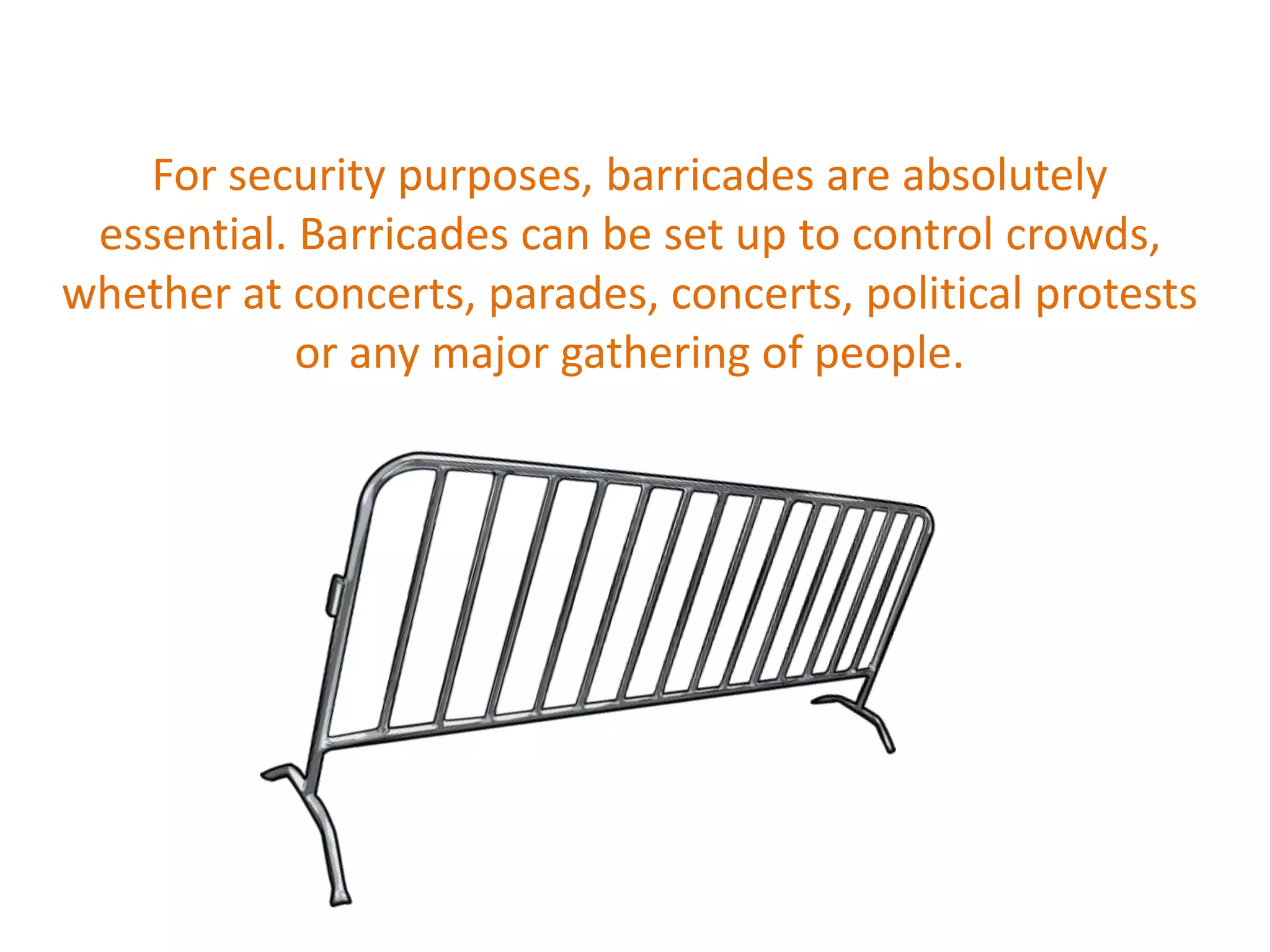 Practical barricade uses for safety & security | PPTX
