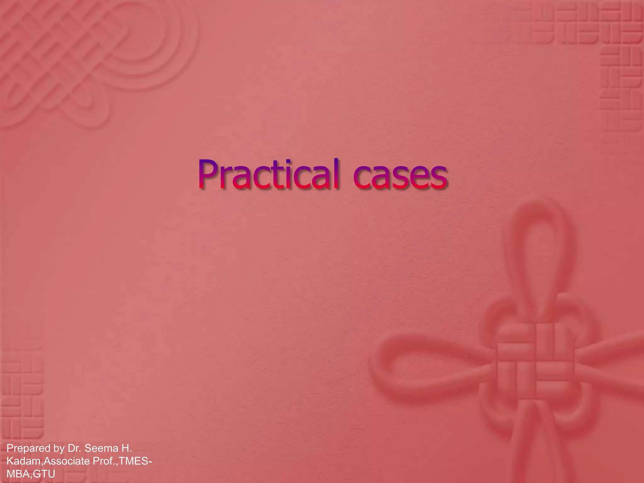 Practical cases | PPT
