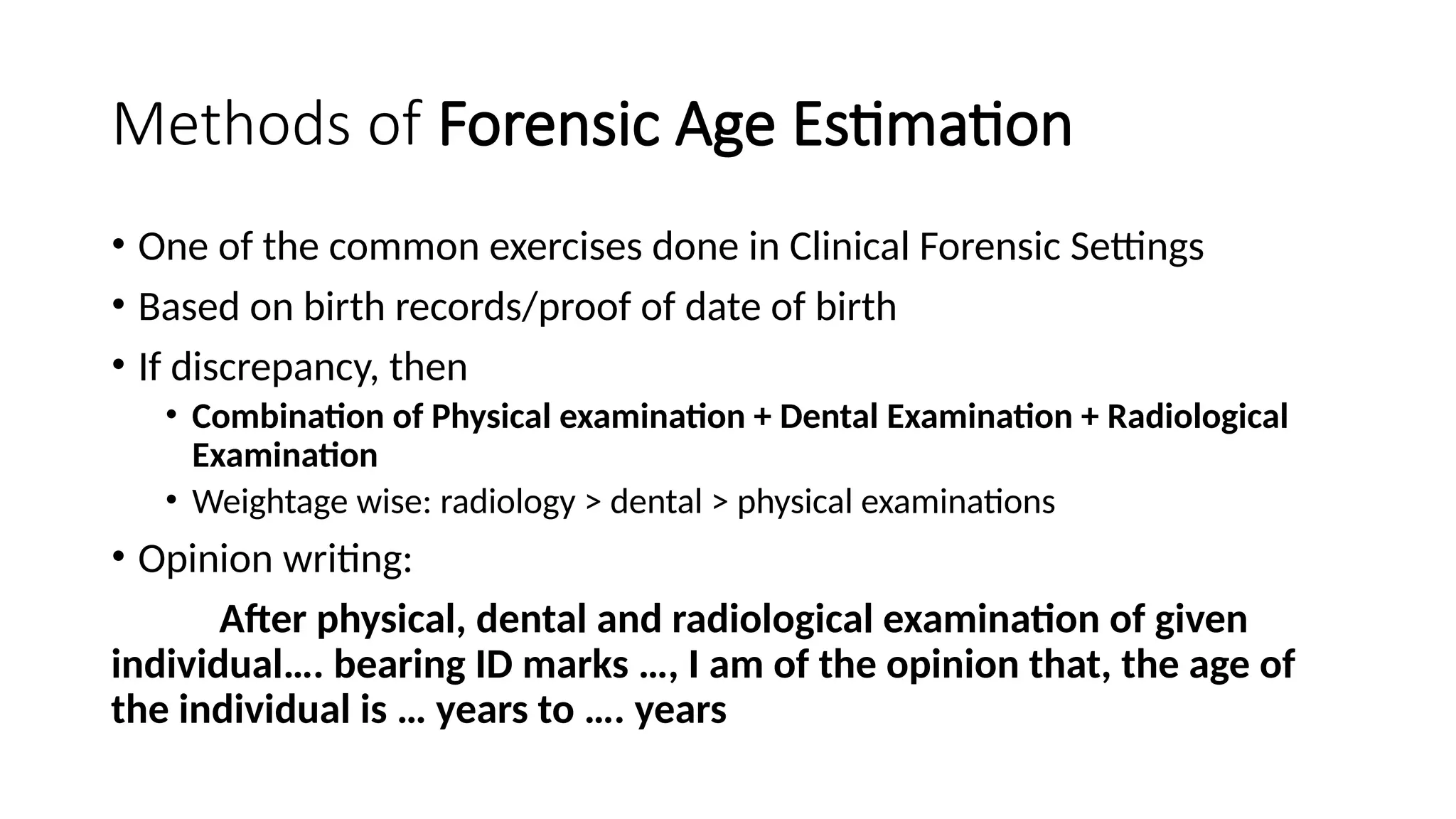 Practical Class On Forensic Age Estimation By Dentition Pptx