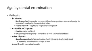 Practical class on forensic age estimation by dentition.pptx