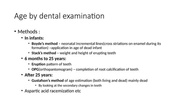 Practical class on forensic age estimation by dentition.pptx