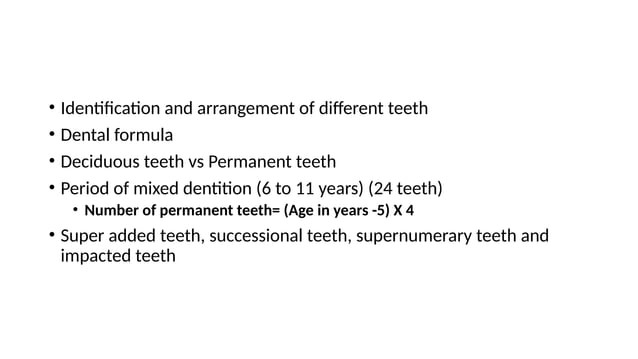 Practical Class On Forensic Age Estimation By Dentition Pptx
