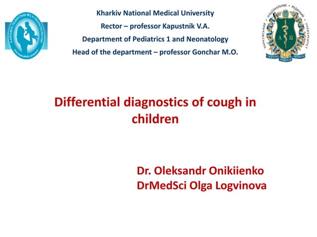 Differential diagnosis of cough in pediatric patients | PDF | Lung and ...