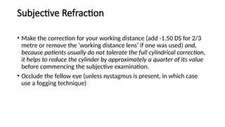 Practical Clinical refraction class 3.pptx | Eye and Vision Conditions ...