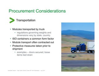 Practical Considerations for Implementing Prefabricated Data Centers | PPT