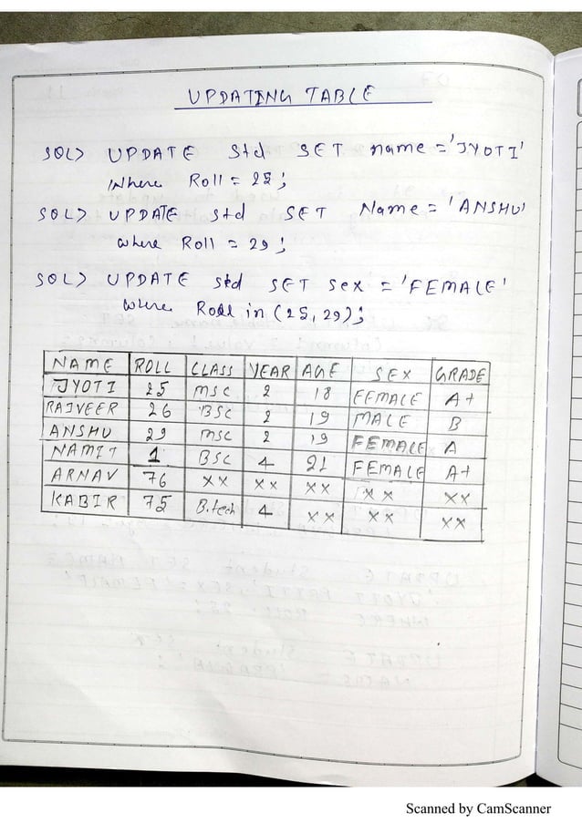 Practical file for DBMS | PDF