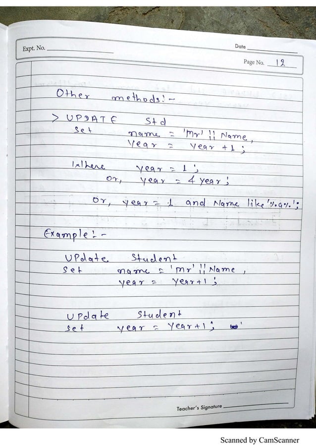 Practical file for DBMS | PDF