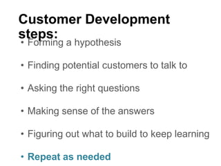 Practical customer development | PPT