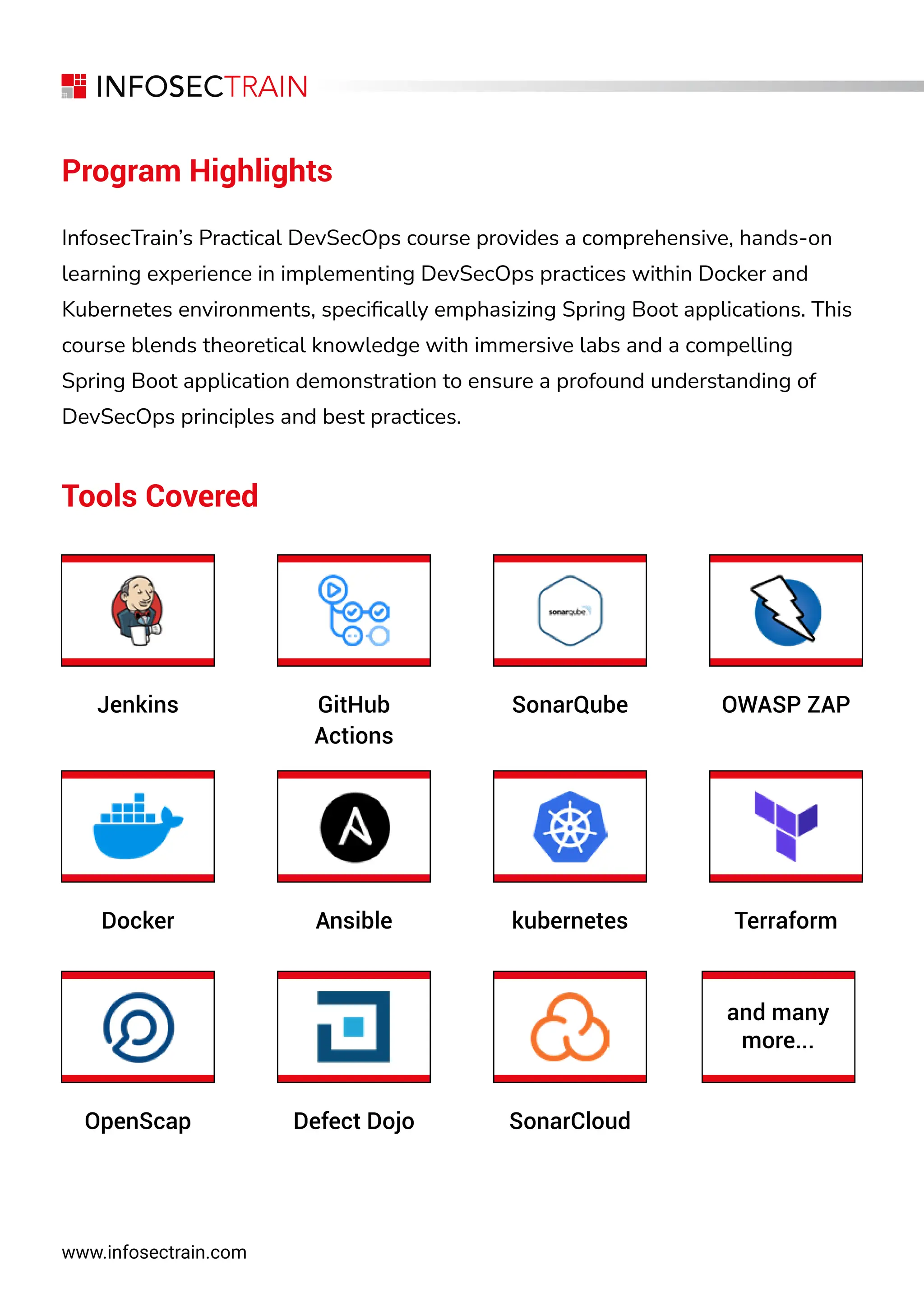 Master DevSecOps: Join InfosecTrain’s Practical Online Training! | PDF